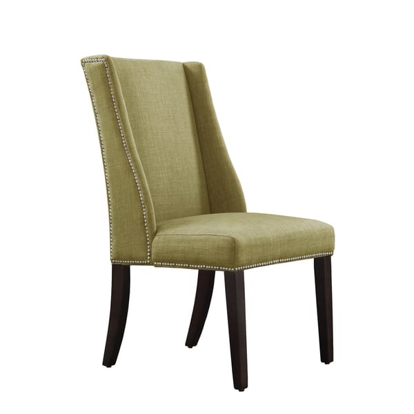 INSPIRE Q Geneva Chartreuse Linen Wingback Hostess Chairs (Set of 2 ...