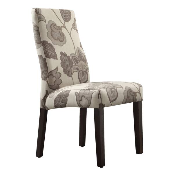 INSPIRE Q Marcey Grey Floral Wave Back Dining Chair (Set of 2) - Bed Bath & Beyond - 8585426