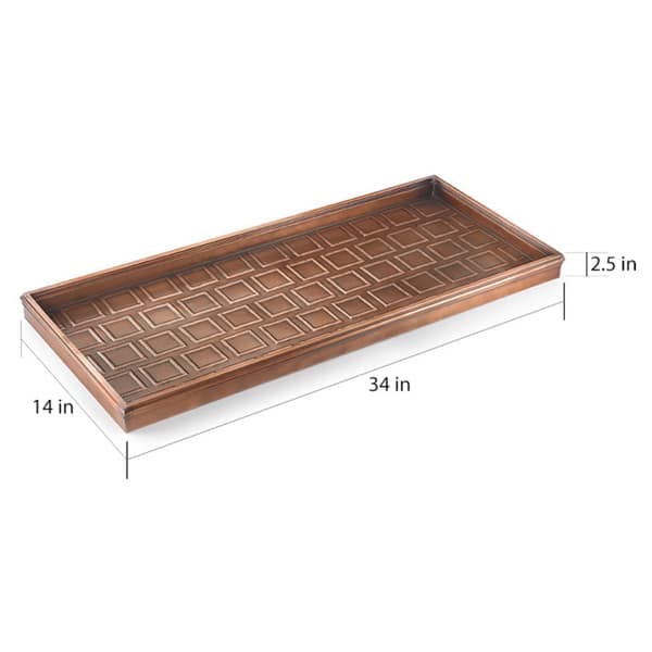 Good Directions Squares Multi-purpose Copper Boot Tray - Bed Bath ...
