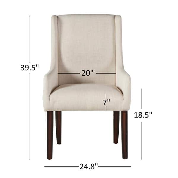 Jourdan Linen Sloped Arm Hostess Chair by iNSPIRE Q Bold - Bed Bath ...
