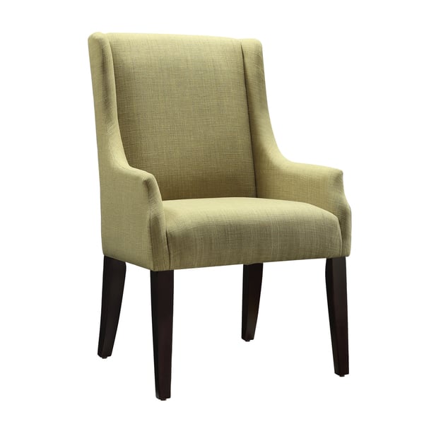 INSPIRE Q Jourdan Chartreuse Linen Sloped Arm Hostess Chair - Bed Bath ...