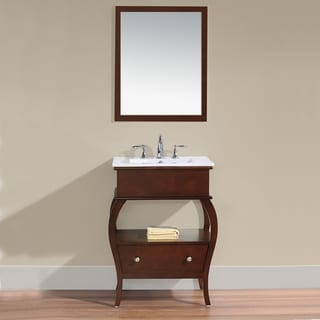 Virtu USA Hilary 26-inch Single Sink Bathroom Vanity - Bed Bath ...
