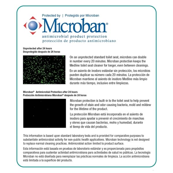 Medline Tool-Free Transfer Bench with Microban Antimicrobial Product ...