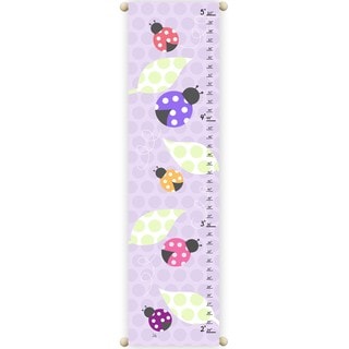 Pink and Purple Ladybugs Children Canvas Growth Chart - Bed Bath ...