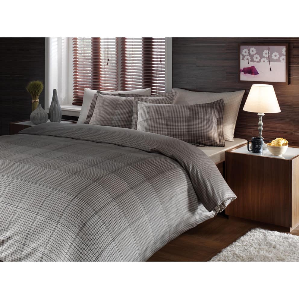 Brielle Rayon from Bamboo Twill Graph 3-piece Duvet Cover Set with ...