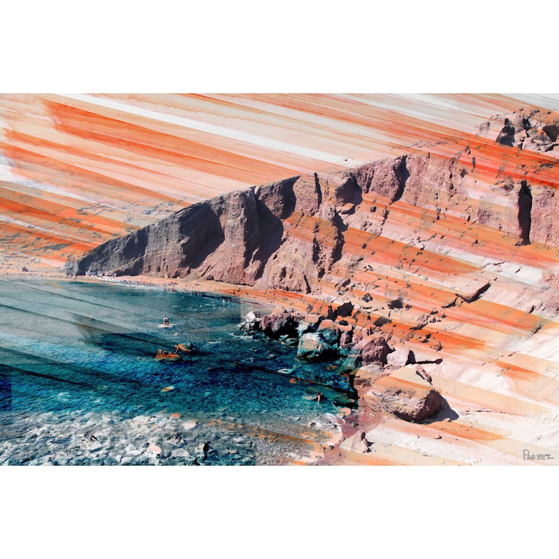 Parvez Taj 'Red Beach' Canvas Art Print - Overstock - 8618194