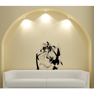 Japanese Manga Dagger Girl Vinyl Wall Decal - Bed Bath & Beyond - 8625952