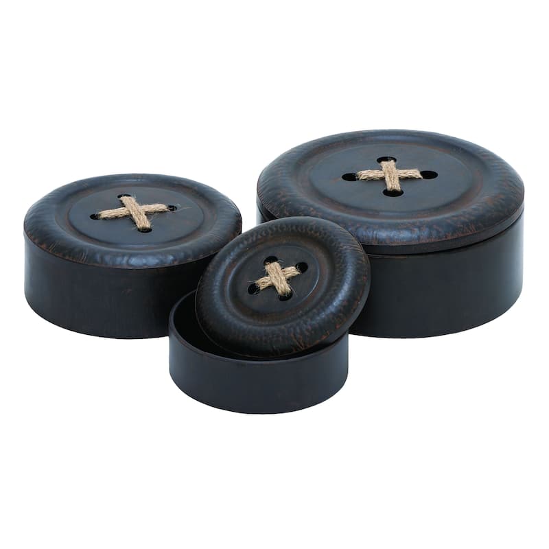 Metal Button Storage Containers (Set of 3) - Overstock - 8629311