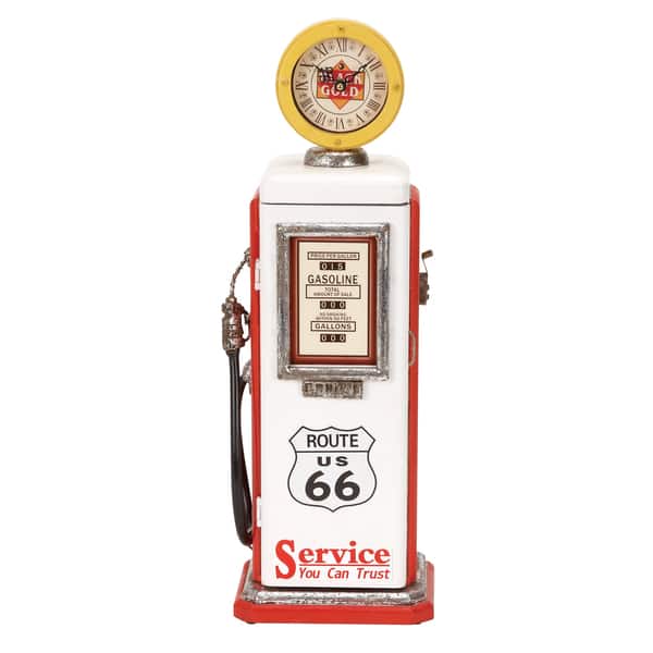 Eclectic 21 x 7 Inch Wooden Gas Pump-Style Clock by Studio 350 - Bed ...