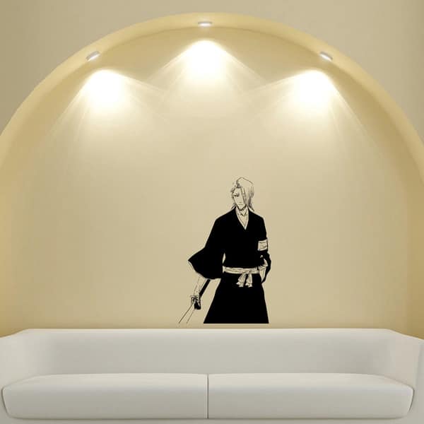 Japanese Manga Guy Kimono Weapons Vinyl Wall Sticker - Bed Bath ...