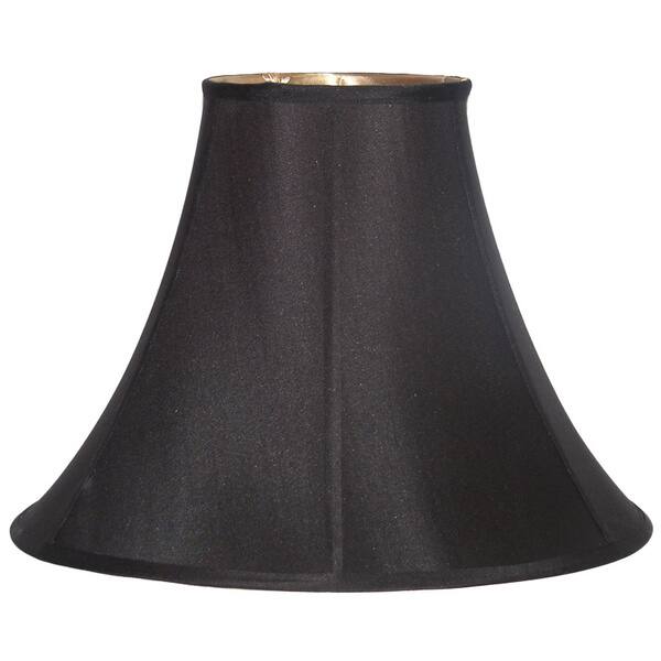 Black Pongee Silk Bell Lamp Shade - Bed Bath & Beyond - 8643254
