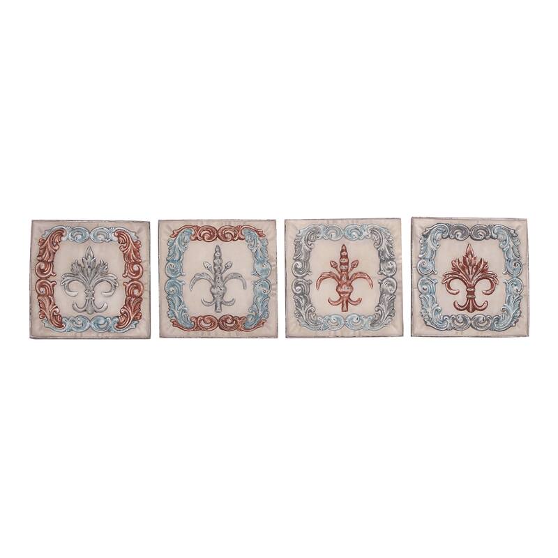 Assorted Square Shaped Artistic Metal Wall Decor (Set of 4) - Overstock ...