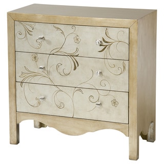 Shannon Metallic 3-drawer Accent Chest - Bed Bath & Beyond - 8662057