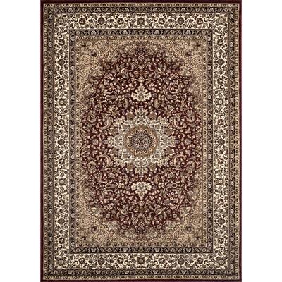World Rug Gallery Medallion Traditional Burgundy Rug (4' x 5'3) - 4' x ...
