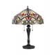 Tiffany Style Victorian Design 2-light Amber/ Blue Stone Table Lamp ...