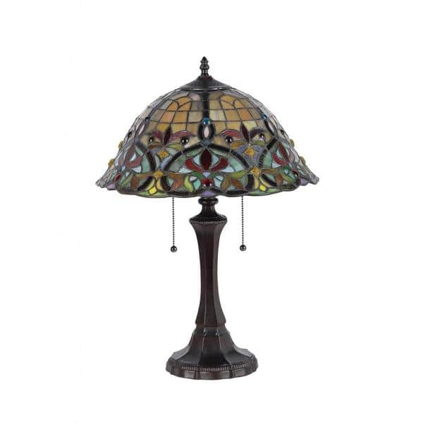 Tiffany Style Victorian Design 2-light Table Lamp - On Sale - Bed Bath ...
