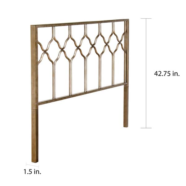 The Curated Nomad Alameda Brushed Gold Honeycomb Headboard - Bed Bath ...