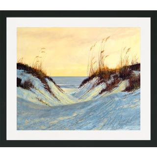 Roger Bansemer 'Dune Blush Seaside Beach Scene' Framed Matted Art Print ...