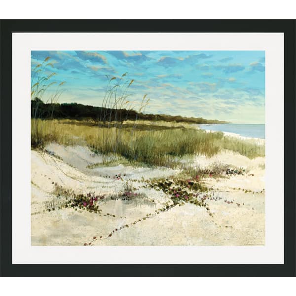 Roger Bansemer 'Anastasia Island Seaside Beach Scene' Framed Matted Art ...