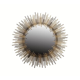Round Gold Iron Mirror - Bed Bath & Beyond - 8698568