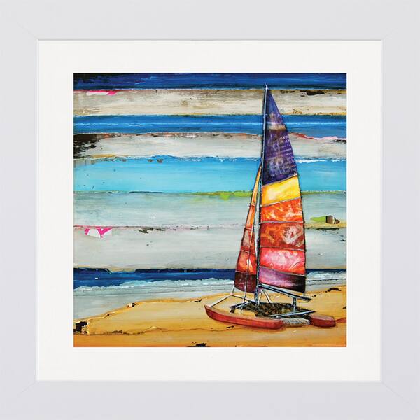 Danny Phillips 'Sail Away Boat Collage' Framed/ Matted Art Print - Bed ...