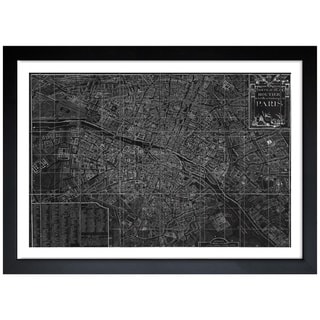 Oliver Gal 'Nouveau Map du Paris 1780' Framed Print Art - Bed Bath ...
