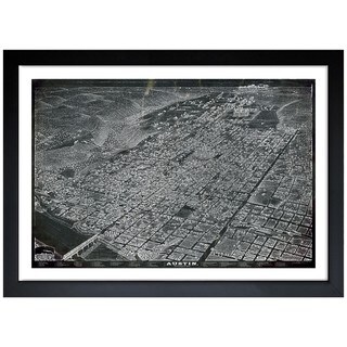 Oliver Gal 'Map of Austin in 1887' Framed Print Art - Bed Bath & Beyond ...
