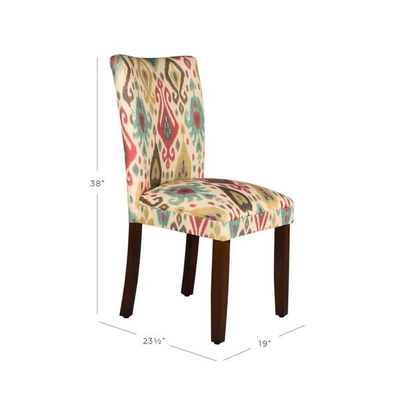 HomePop Parson Deluxe Multi-color Ikat Dining Chairs (Set of 2) - Bed ...