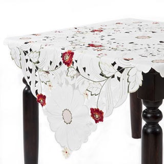 Embroidered and Cutwork 84-inch Square Tablecloth - Bed Bath & Beyond ...