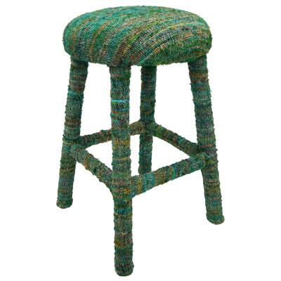 nuLOOM Handmade Bombay Green Sari Silk Bar Stool - Overstock - 8749861