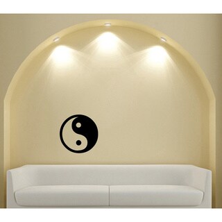 Japanese Yin Yang Black Vinyl Sticker Wall Decal - Bed Bath & Beyond ...