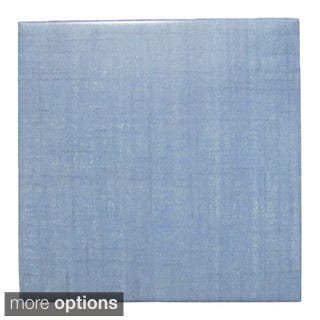 Modern Ceramic Wall Tile Blue Woven Fabric (Pack of 20) - Bed Bath ...