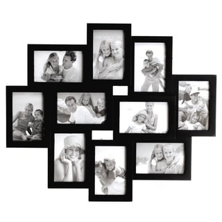 Melannco Black 10 Opening Wall Frame (Six-4X6 four-6X4) - Bed Bath ...