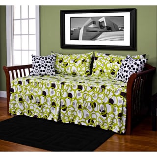 Full Circle Green 5-piece Daybed Ensemble - Bed Bath & Beyond - 8840474
