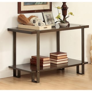 Tal Modern Oak 48-inch Solid Wood 1-Shelf Sofa Table by Furniture of ...