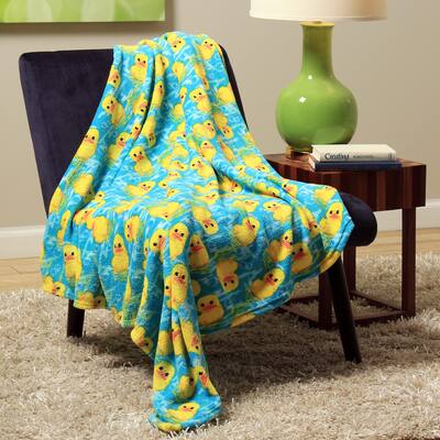 Plush Decorative Duck Throw - Overstock - 8852995
