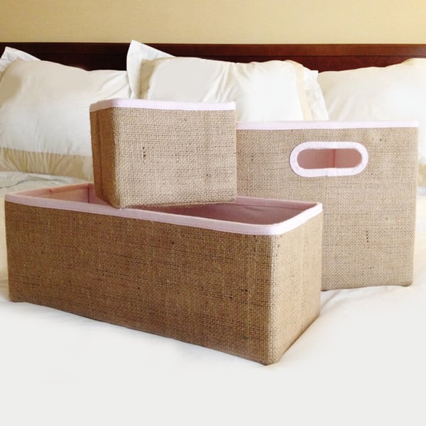 Collapsible Jute Storage Box - Bed Bath & Beyond - 8869291