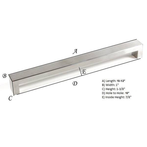 BOLD Design Brushed Nickel Contemporary Stainless Steel Cabinet Bar ...