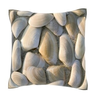 Clam Shell Cluster 18-inch Velour Throw Pillow - Bed Bath & Beyond ...