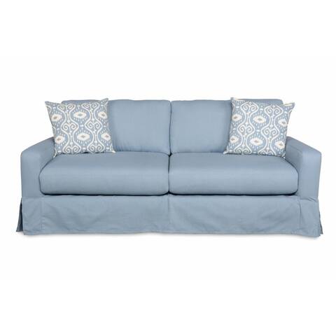 SOFAB Annapolitan Blue Pin Stripe Sofa - Overstock - 8900636