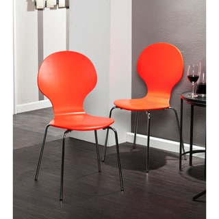 SEI Furniture Conbie Red-Orange Chairs (Set of 2) - Bed Bath & Beyond ...