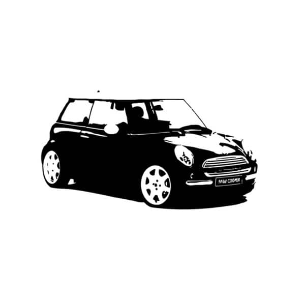 Black Mini Cooper Vinyl Wall Decal - Bed Bath & Beyond - 8908562