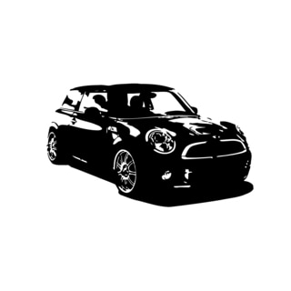 Black Mini Cooper Vinyl Decal - Bed Bath & Beyond - 8908563