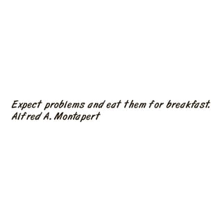 Motivational Quote 'Expect Problems...' Black Vinyl Wall Decal Sticker ...