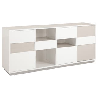 Somette Contemporary Two-tone Buffet with Open Storage - Bed Bath ...