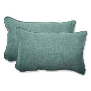 Pillow Perfect Outdoor Green Rectangular Throw Pillow (Set of 2) - Bed ...