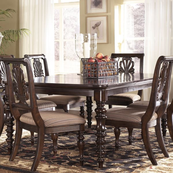 Signature Design by Ashley Key Town Dark Brown Rectangular Dining Room ...