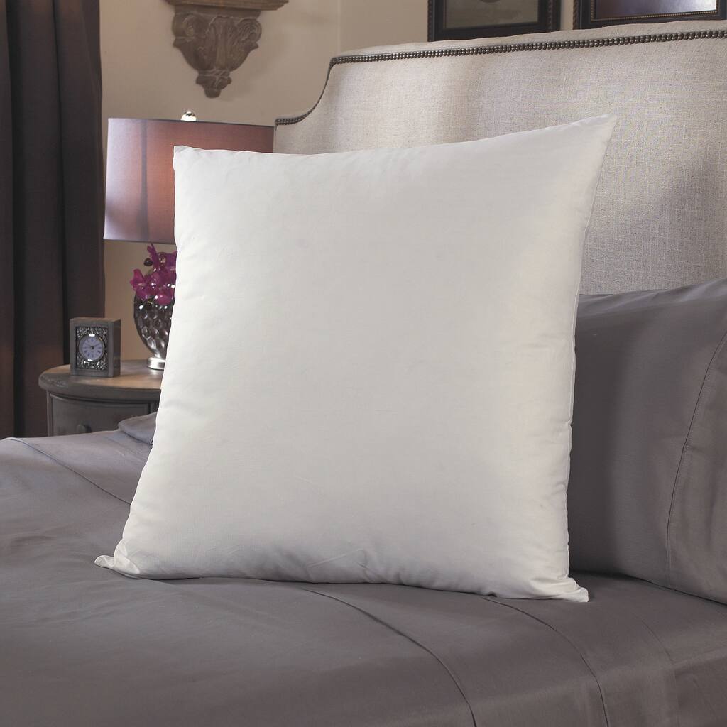 Down Alternative 26 x 26 Cotton Euro Square Pillows (Set of 2) - White ...