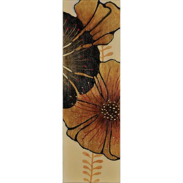 'Large Flower' Vertical Canvas Wall Art - Bed Bath & Beyond - 8929681