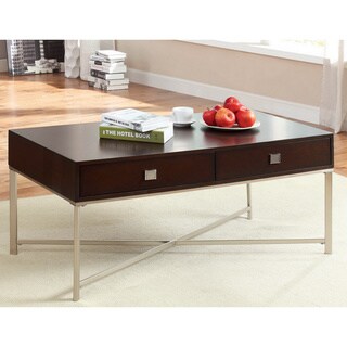Furniture of America Previ Contemporary Espresso 48-inch Coffee Table ...